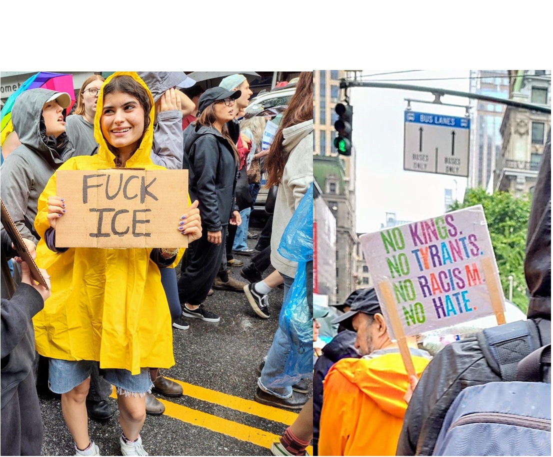 "No ICE, No KKK, No Fascist USA"-Images of New York City "No Kings ...